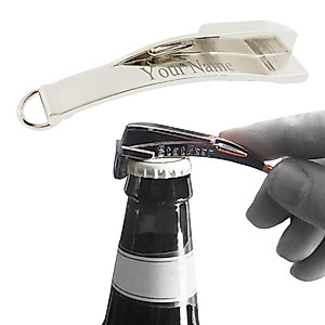 Laryngoscope Keychain Novelty Personalized Engraved Bottle Opener for CMA, EMS, EMT, Nurses - Chrome