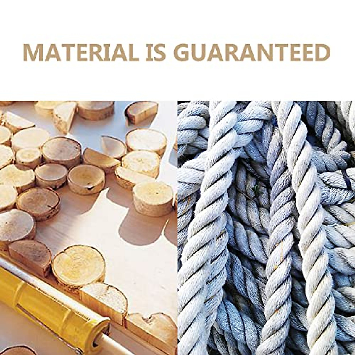 COUNTOOZQ 3 Tier Rope Rustic Brown Wall Hanging Floating Shelves Wall Shelf Wood Swing Hanging Wall Mounted Plant Flower Rack Outdoor