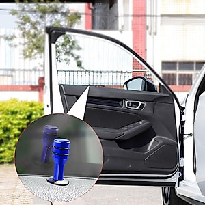 Hawyet 4 PCS Car Door Lift Bolt, 1.93" Safety Door Metal Lock Knob Pull Pin Replacement, Simple Personalized Door Lock Status Button Cover, Universal Interior Accessories for Most Cars (Blue)