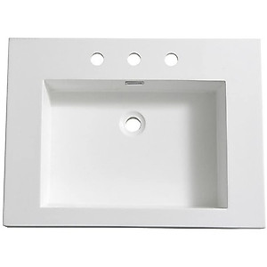 Fresca Potenza 28" White Integrated Sink/Countertop