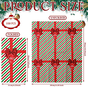 Cholemy Christmas Paper Napkins 3 Ply Disposable Presents Napkins Xmas Guest Paper Towels Merry Christmas Cocktail Napkins for Xmas Eve Dinner Holiday Party Supplies Kitchen Decor (100 Pcs)