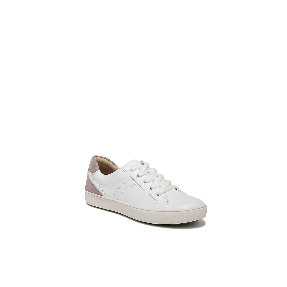 Naturalizer Womens Morrison Comfortable Lace Up Fashion Casual Sneaker,White Leather Taupe,8.5 W US