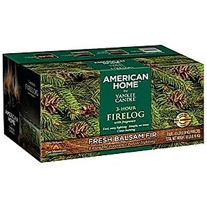 Pine Mountain 4152501384 American Home by Yankee Candle Fragrance Firelog, 3-Hour Burn Time, Scented, 4 Logs