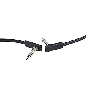 RockBoard PC-F-60 FLAT Patch Cable black, 2x w/right angle - 60 cm