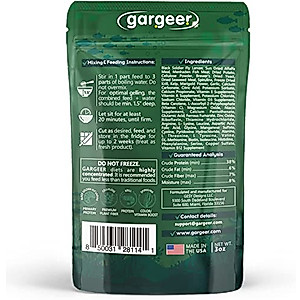 Gargeer 3oz Bottom Dweller Fish Food for Advanced Breeders. Complete Bottom Dweller Gel Diet for Both Juveniles & Adults. Made in The USA Using Premium Ingredients, Ocean Nutrition Gourmet Formula