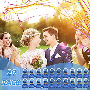 20 Pack No Mess Streamers,Colorful No Mess Paper Crackers,Hand Throw Confetti Streamer for Birthday,Wedding,Party,Celebrations,Retirement Party (Blue)