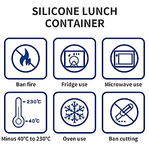 Elkniwts Silicone Food Storage Container Lunch Box,4 Pcs Nestable Silicone Food Holders, Reusable Food Storage Box, Mixed Colors,for Microwave and Dishwasher