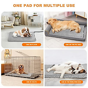 SHU UFANRO Heated Cat Bed,6 Adjustable Temperature Pet Heating Pad Indoor for Dogs Cats Waterproof Dogs Heating Mat with Timer, Auto Power Off,Chew Resistant Cord Warm House Electric Pet Pad