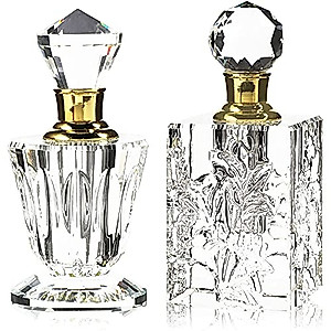 Crystal Perfume Bottle Set, Vintage Style (2 Pack)