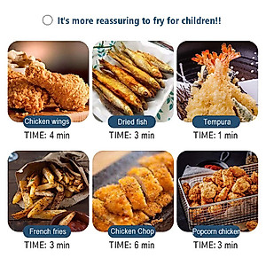Janpanese Style Tempura Frying Pot with Lid,Stainless Steel Deep Fryer Pot with Temperature Control and Oil Drip Drainer Rack,Tempura Deep Fryer for Kitchen French Fries,Chicken etc