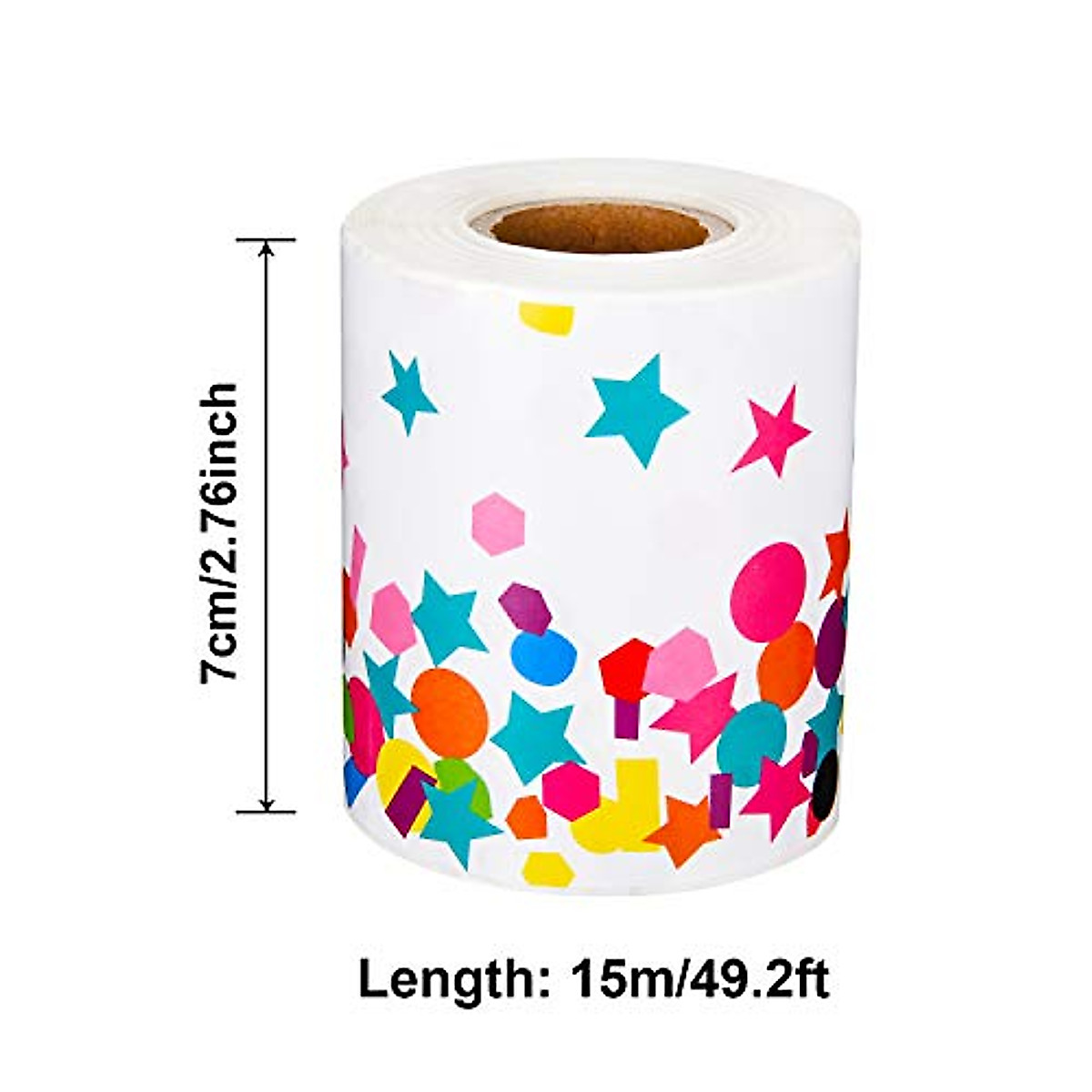 49 Feet Bulletin Board Borders School Themed Decorative Stickers Confetti Teaching Press Border for School Classroom Display Decoration (Color 2)