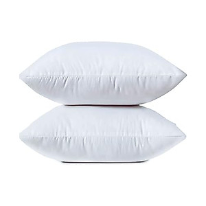 Cozy Bed Euro Throw Pillows Insert (Pack of 2, White) 26 x 26 Inches (Suitable for 25-27 pillowcase.), Bed Pillows for Sleeping European Size, Bed and Couch Pillows, Decorative Pillows