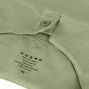 Muscle Alive Mens Summer Casual Short Sleeve Henleys T-Shirt Single Button Placket Plain Shirts Light Green Color Size L