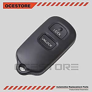 OCESTORE HYQ12BBX Car Key Fob Keyless Control Entry Remote HYQ12BAN 2 Button Vehicles Replacement Compatible with FJ Cruiser Echo Prius Rav4 Tundra 89742-0C020 89742-20200