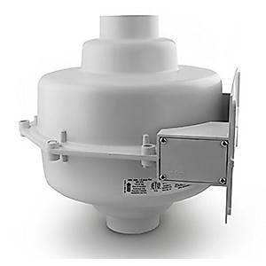 RadonAway GP501 Radon Fan & Install kit: Two 3"x3" Black Couplings & U-Tube Vacuum Gauge & Radon System Labels