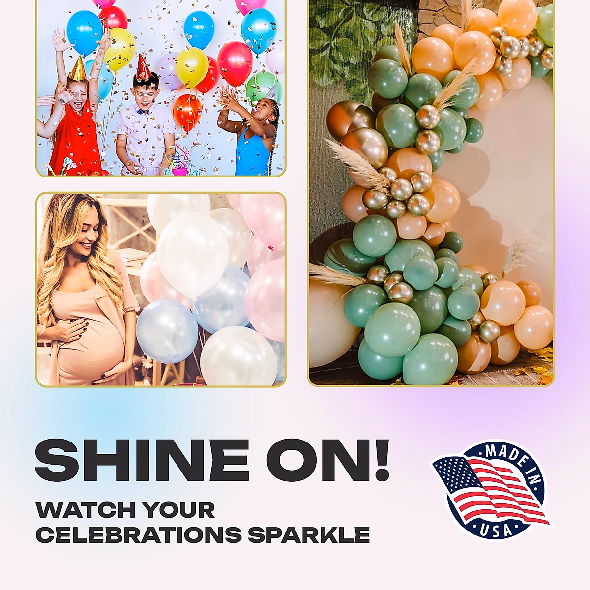 Balloon Shine Spray - Quick Drying High Shine Balloon Spray Formula for Vibrant Latex Balloons - USA Made Glossy Finish Spray for Balloons to Shine and Last Longer - Refined Sparker Solutions