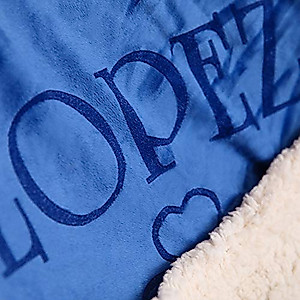 Custom Catch Housewarming Gift Idea for New Home - Personalized Throw Blanket Present Decorated with Scroll and Family Name