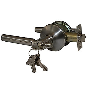 Constructor Rondo Entry Lever Handle Door Lockset Satin Nickel