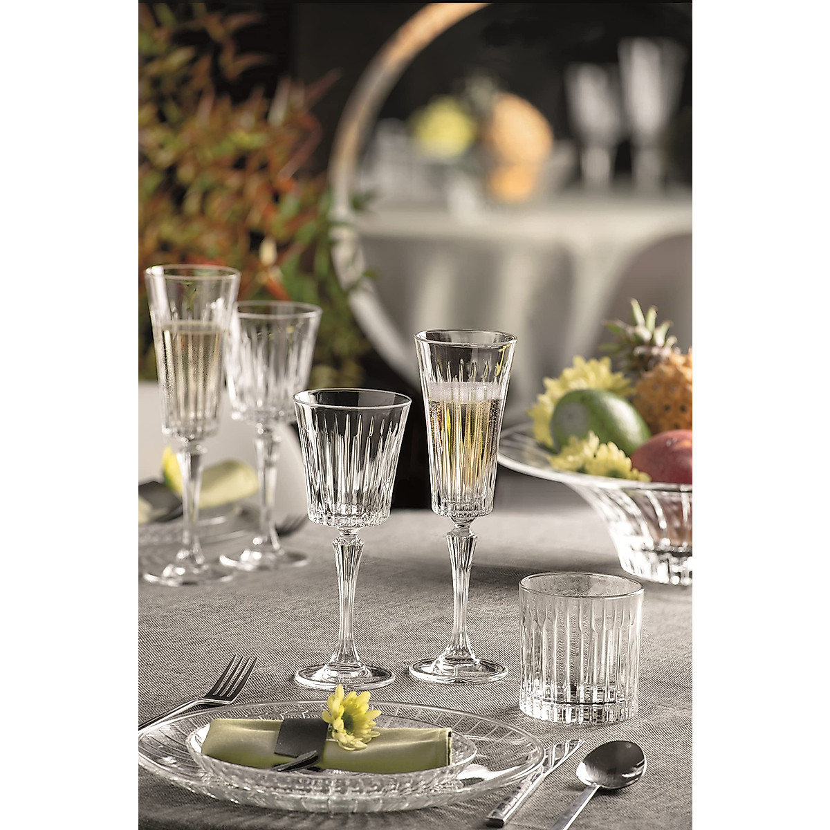 Barski Tumbler Glass - Double Old Fashioned - Set of 6 - Glasses - Designed DOF Crystal Glass Tumblers - For Whiskey - Bourbon - Water - Beverage - Drinking Glasses - 12 oz. - Made in Europe