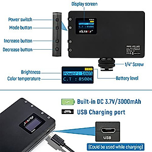 VILTROX LED On Camera Video Light, Video Conference Lighting Kit with Mini Tripod, Pocket Photo Light Bi-Color 2500-8500K Panel Lights Photography Lighting for Video Recording Photoshoot Zoom Lighting