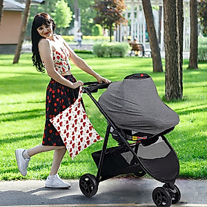 xigua Red Hat Mushroom Wet Dry Bag 2 Pieces, Waterproof Reusable Diapers Storage Bag Travel Bag with Two Zippers for Beach Swimming Summer Camp