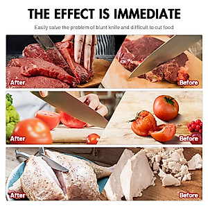 Simple Deluxe 4-in-1 Kitchen Knife Sharpener 4 Stage Knife Scissor Sharpener with a Pair of Cut-Resistant Glove to Repair, Restore, Sharp, Polish Blades, 2-Pack