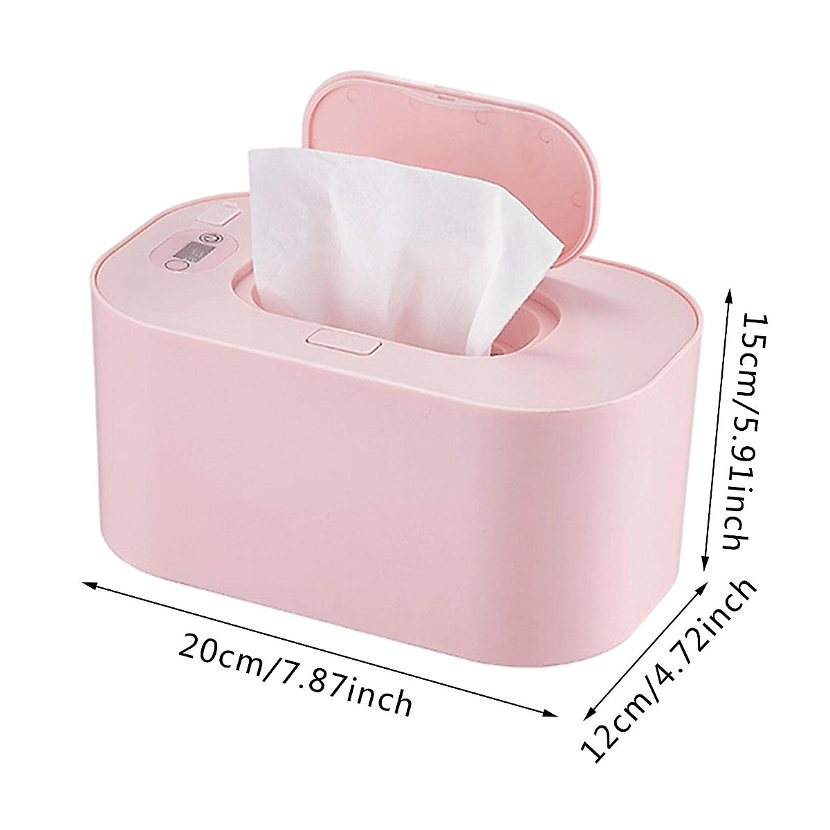 Xiaoling Baby Wipe Heater, Wet Warmer Dispenser Box, Portable Infant with Display, Health Care Supplies, 40℃-60℃ Wide Range Multi-Level Adjustment, 7.87x4.72x5.91in, Pink