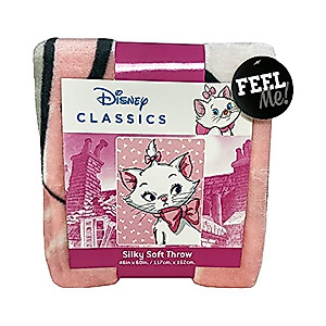 C.P.R. Disney Classics The Aristocats Marie Blanket Big Bow 46inches x 60'' Warm Soft Super Throw