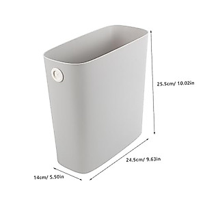 HOOTNEE Trash Can Garbage Container Bin Multipurpose Garbage Can Kitchen Trash Can Narrow Trash Can Garbage Can Trash Basket Recycling Bin Containers Touch Plastic Light Grey