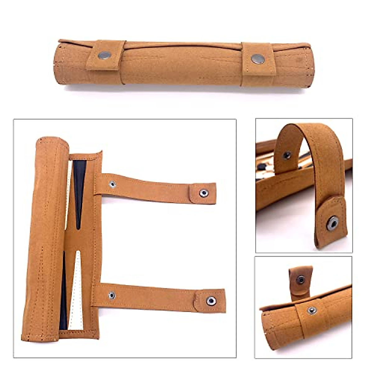 Leather Roll-Up Travel Backgammon Games, Foldable Board Games, Portable Lightweight Travel Backgammon Game Set