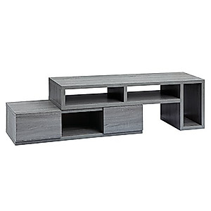Adjustable TV Stand for 75 Inch TV, Modern TV Stand for Living Room with Storage, Expandable Base Entertainment Center Fits Screens up to 75" When TV is Measured Diagonally, Grey