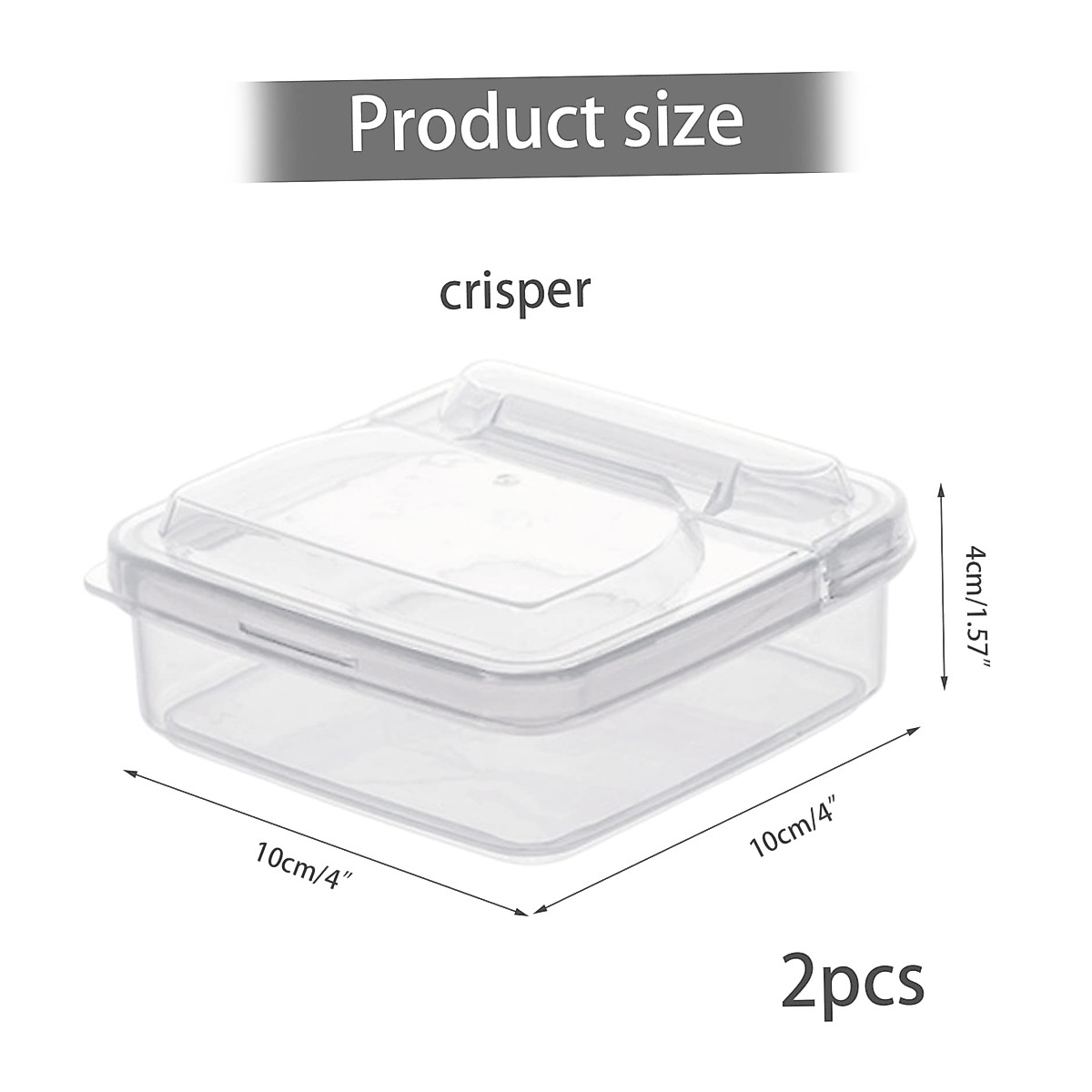 2Pcs Fruit and Vegetable Storage Container Cheese Saver Cheese Container Convenient Sliced Cheese Organizer for Fridge with Flip Lid Food Storage Box