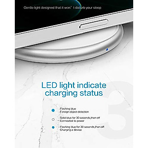 Wireless Charger,Vebach 10W Aviation Aluminum Wireless Charging Pad Compatible with iPhone 14/13/13 Pro/13 Mini/13 Pro Max/12/11/X,Samsung Galaxy S21/S20/Note 10/S10 etc