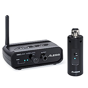 Alesis MicLink Wireless | Digital Wireless Microphone Adapter with 60-foot Range (2.4GHz, 14 channels)