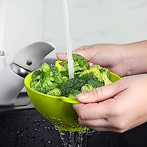 Meadow Lane Goods 6-Inch, 3 Cup Personal Colander With Dual Handles For Fruit & Vegetable Portion Control (1 Pack, Green)