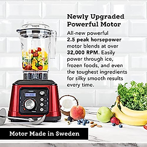 Tribest Dynapro High Speed 2.5HP Blender, Commercially Certified,Red,One Size