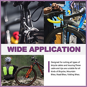 Swpeet 102Pcs Professional Alloy Bike Cable End Caps Cable End Crimps and Stainless Steel Cable Wire and Housing Cutter Scissors with Brake Shifter Gear Cable Caliper Puller Plier Tool