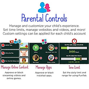 Ematic FunTab 7" HD Quad-Core Kid Safe Tablet with Android 4.2 & Kid Mode, Parental Controls, & Over 50 Apps, Red