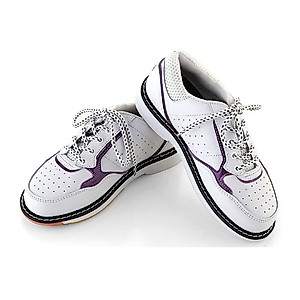 Womens Bowling Shoes, Professional Bowl Shoes Lightweight Casual Bowling Sneakers for Gym Fitness,Purple,9.5