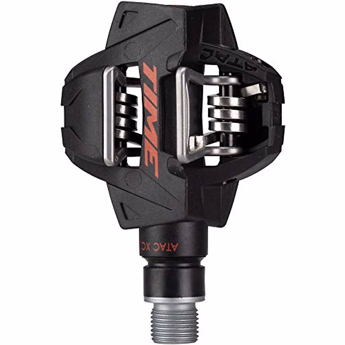 Time ATAC XC 8 Bike Pedals | Dual Sided Clipless | Composite | MTB Gravel XC | Black/Red | Pair
