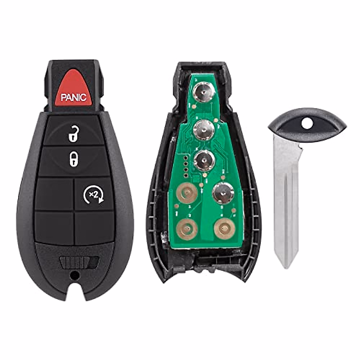 Remote Car Key for Dodge Ram 1500 2013 2014 2015 2016 2017 2018 2019 2020 2021 2500 3500 4500 5500 2013-2018 Pickup Truck Keyless Entry Remote Start Control GQ4-53T (Pack of 2)