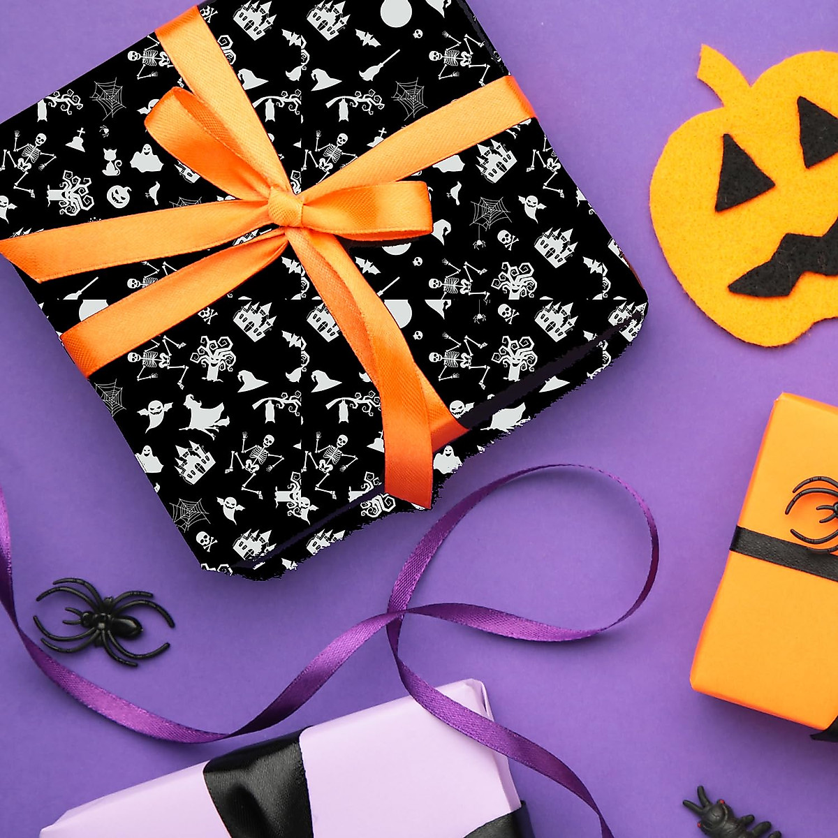 JUTTIRA Halloween Tissue Paper, black white