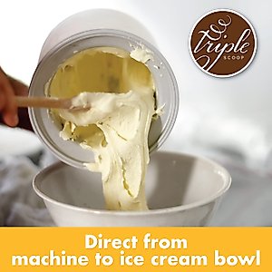 Triple Scoop Ice Cream Mix, Starter for use with Home Ice Cream Maker, Non-Gmo, No Artificial Colors or Flavors, Ready in Under 30 Mins (1, Coffee)