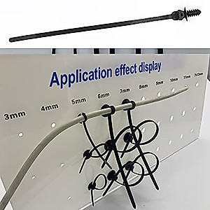 50 Pack Cable Zip Ties, 8 Inch Nylon Push Mount Self Locking Cable Ties for Indoor Wire Tying-Black