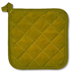 Lobyn Value Pack Pot Holders and Oven Mitts Sets, Kitchen Mitts and Pot Holders Sets, Kitchen Mittens and Pot Holder Set, Potholder Set, Mittens Kitchen Sage Design