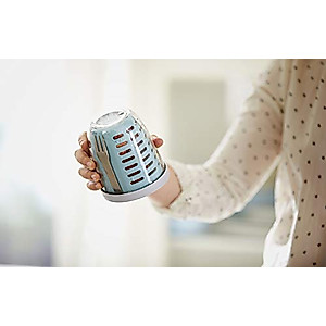 MEPAL, Fruit and Veggie Snack Pot with Airtight Lid, Colander and Fork, Portable, BPA Free, Nordic White, Holds 600ml|20oz, 1 Count