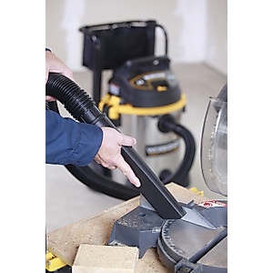 WORKSHOP Wet/Dry Vacs WS1600SS Stainless Steel 6.5-Peak Wet Dry Vacuum Cleaner, 16 Gallon w/ attachment and hose