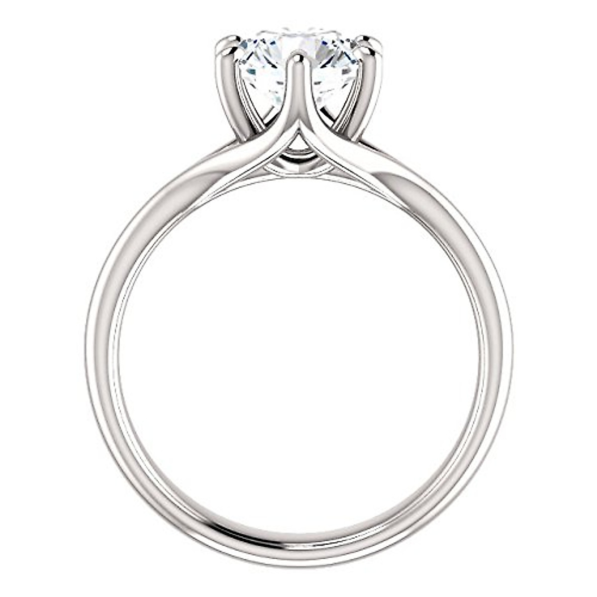 GNGJewel Forever One Moissanite (GHI) Engagement Ring in Solid 14k Gold