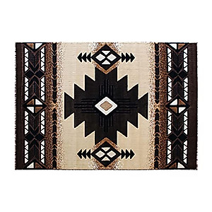 South West Native American Area Rug 5 Feet X 7 Feet Berber Design C318