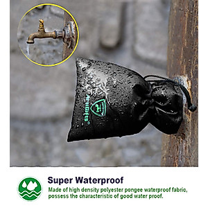 ArtiGifts Pro Outdoor Faucet Cover Socks for Winter Freeze Protection, 5.9" W x 7.7" H, Black, Set of 2